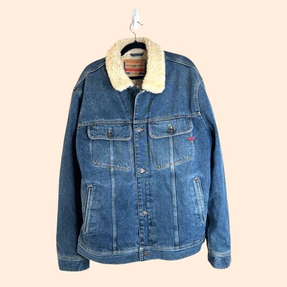 Diesel | Jackets & Coats | Diesel Barcy Denim Sherpa Jacket | Poshmark